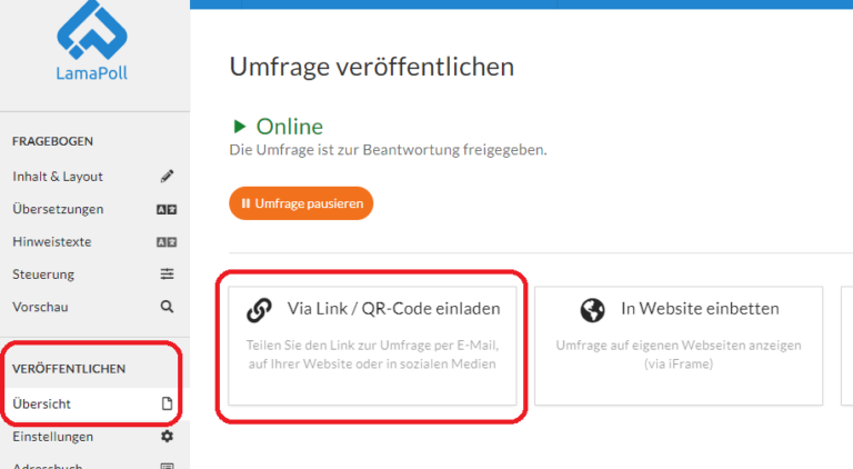 Wo finde ich den QR-Code zur Umfrage? - Blog-LamaPoll